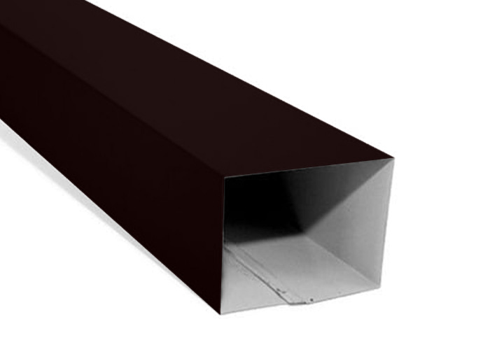 FeZn Olučne cevi Braon Ral 8019 - Vertikala Četvrtasta 110x80 mm - Lim.rs